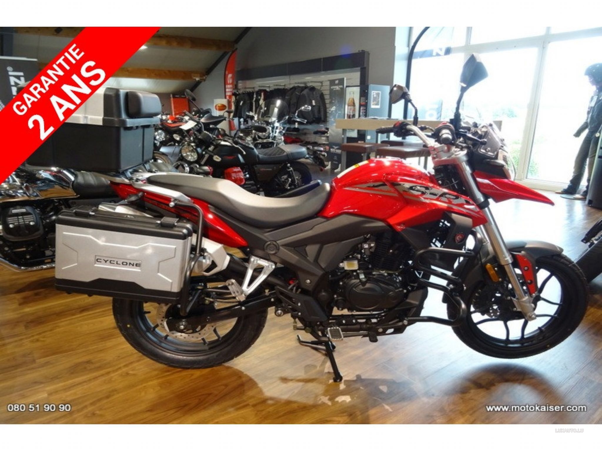 Cyclone RX1 125 immatricule 0 kilomètres SANS VALISES Rouge d'occasion ...